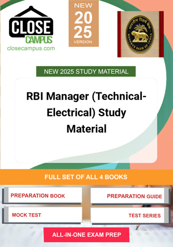 Buy RBI Manager (Technical-Electrical) Study Material 2025 Edition - Closecampus