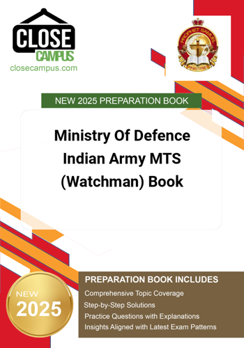Buy Ministry Of Defence Indian Army MTS Watchman Preparation Book 2025 ...