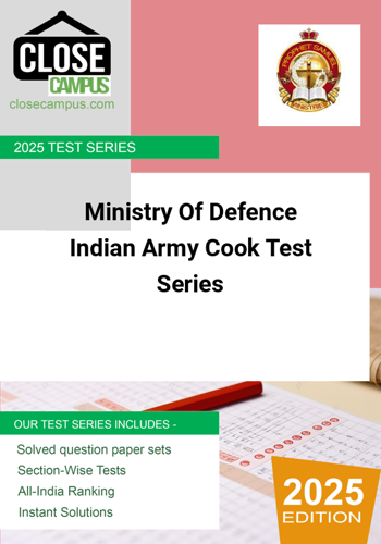 Buy Ministry Of Defence Indian Army Cook Test Series 2025 Edition ...