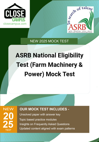 Buy ASRB National Eligibility Test Farm Machinery & Power Mock Test ...