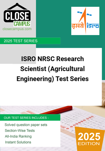 Buy ISRO NRSC Research Scientist Agricultural Engineering Test Series ...