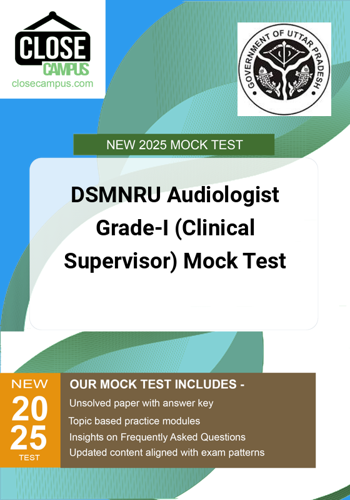 Buy DSMNRU Audiologist GradeI Clinical Supervisor Mock Test 2026 ...