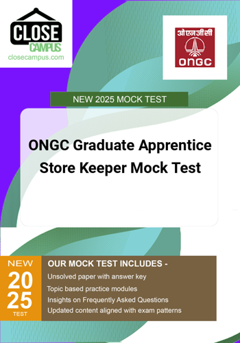 Buy ONGC Graduate Apprentice Store Keeper Mock Test 2026 Edition ...