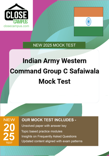 Buy Indian Army Western Command Group C Safaiwala Mock Test 2026 ...