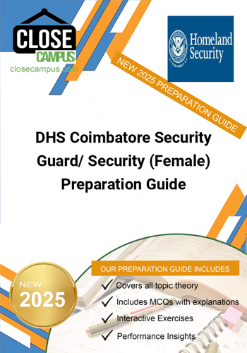 Buy DHS Coimbatore Security GuardSecurity Female Preparation Guide 2025 ...