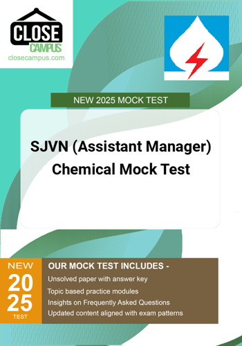 Buy SJVN Assistant Manager Chemical Mock Test 2026 Edition - Closecampus