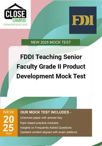 Buy FDDI Teaching Senior Faculty Grade II Product Development Mock Test ...