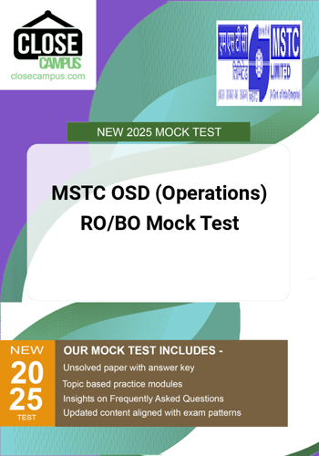 Buy MSTC OSD (Operations) RO/BO Mock Test 2025 Edition - Closecampus