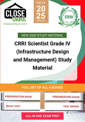 Buy CRRI Scientist Grade IV Infrastructure Design and Management Study ...