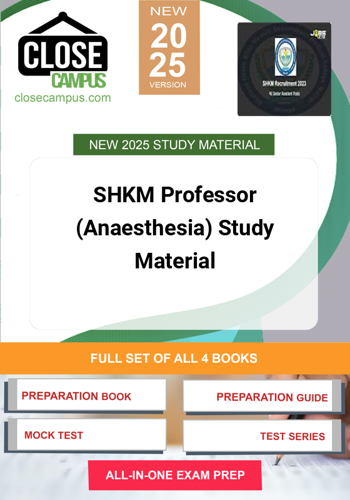 Buy SHKM Professor (Anaesthesia) Study Material 2025 Edition - Closecampus