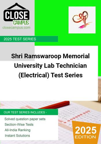 Buy Shri Ramswaroop Memorial University Lab Technician Electrical Test ...