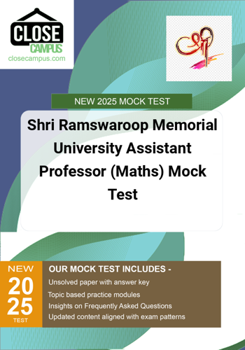 Buy Shri Ramswaroop Memorial University Assistant Professor Maths Mock ...