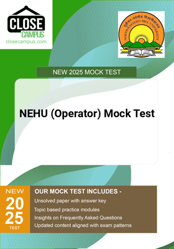 Buy NEHU Operator Mock Test 2026 Edition - Closecampus
