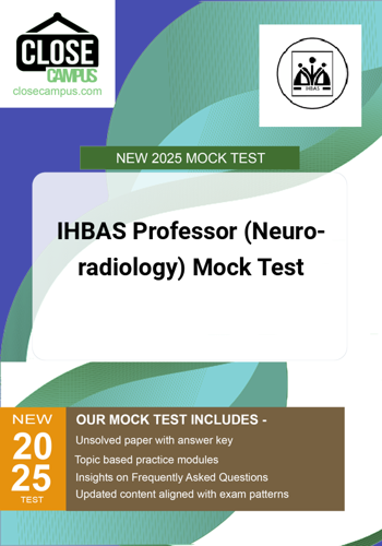 Buy IHBAS Professor Neuroradiology Mock Test 2026 Edition - Closecampus