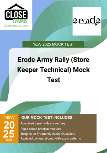 Buy Erode Army Rally Store Keeper Technical Mock Test 2026 Edition ...