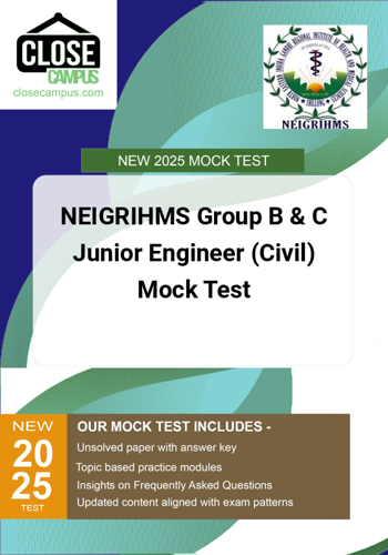 Buy NEIGRIHMS Group B & C Junior Engineer Civil Mock Test 2026 Edition ...
