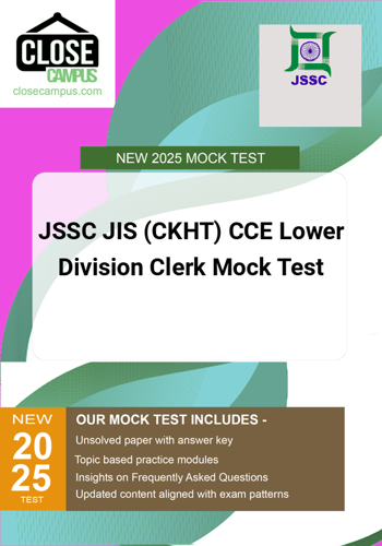 Buy JSSC JIS CKHT CCE Lower Division Clerk Mock Test 2026 Edition ...