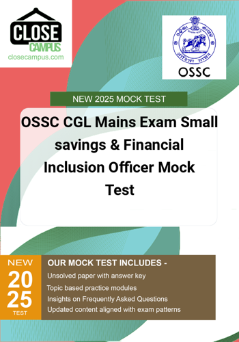 Buy OSSC CGL Mains Exam Small savings & Financial Inclusion Officer ...