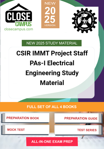 Buy CSIR IMMT Project Staff PAsI Electrical Engineering Study Material ...