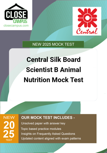 Buy Central Silk Board Scientist B Animal Nutrition Mock Test 2026 ...