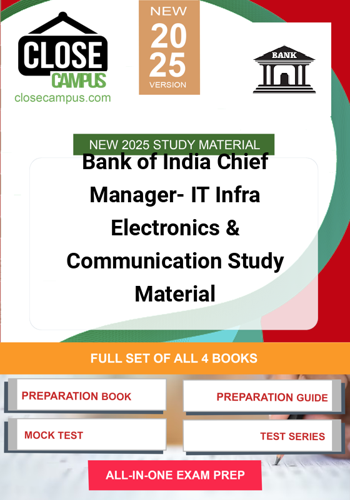 Buy Bank of India Chief Manager IT Infra Electronics & Communication ...