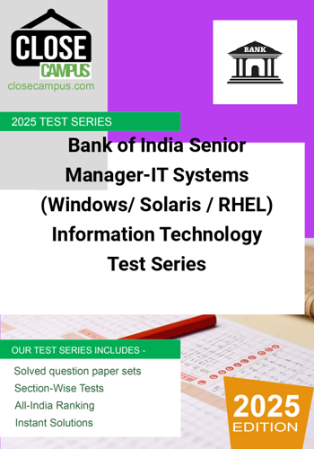 Buy Bank of India Senior ManagerIT Systems WindowsSolarisRHEL ...