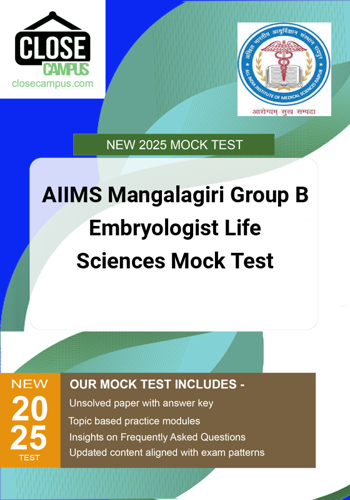Buy AIIMS Mangalagiri Group B Embryologist Life Sciences Mock Test 2026 ...