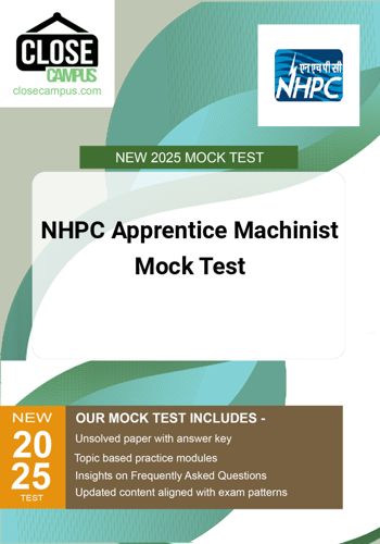 Buy NHPC Apprentice Machinist Mock Test 2025 Edition - Closecampus