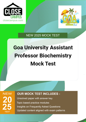 Buy Goa University Assistant Professor Biochemistry Mock Test 2026 ...