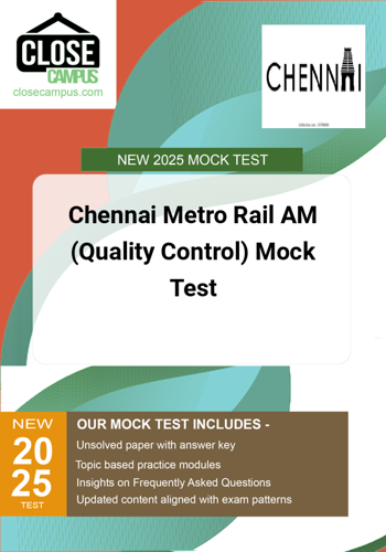 Buy Chennai Metro Rail AM (Quality Control) Mock Test 2025 Edition ...