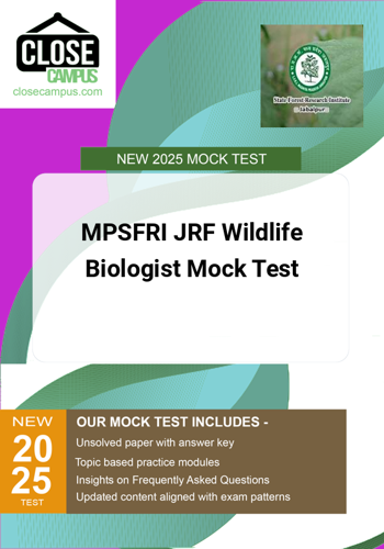 Buy MPSFRI JRF Wildlife Biologist Mock Test 2026 Edition - Closecampus