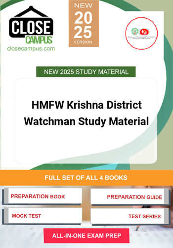 Buy HMFW Krishna District Watchman Study Material 2025 Edition ...