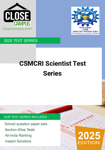 Buy CSMCRI Scientist Test Series 2025 Edition - Closecampus