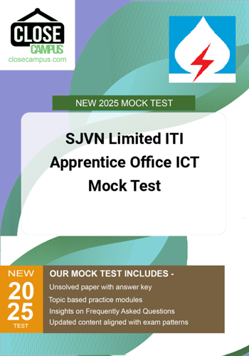 Buy SJVN Limited ITI Apprentice Office ICT Mock Test 2026 Edition ...