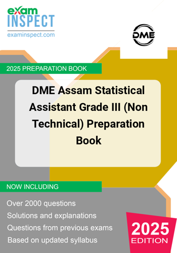 Buy DME Assam Statistical Assistant Grade III (Non Technical ...