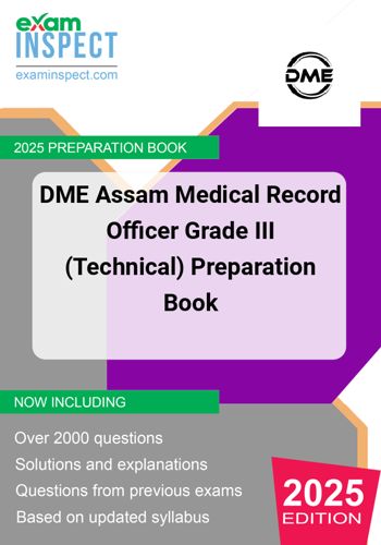 Buy DME Assam Medical Record Officer Grade III (Technical) Preparation ...