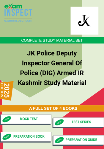 Buy JK Police Deputy Inspector General Of Police (DIG) Armed IR Kashmir Study Material 2025 ...