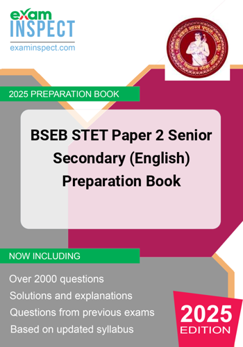 Buy BSEB STET Paper 2 Senior Secondary book 2025 Edition - Examinspect