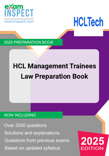 Buy HCL Management Trainees Law Preparation Book 2025 Edition - Examinspect