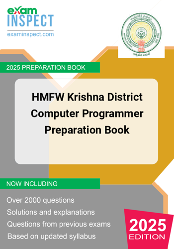 Buy HMFW Krishna District Computer Programmer Preparation Book 2025 Edition - Examinspect