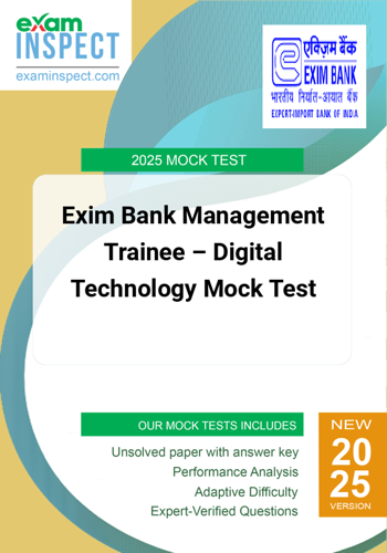 Buy Exim Bank Management Trainee – Digital Technology Mock Test 2025 ...