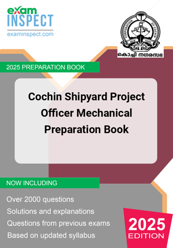 Buy Cochin Shipyard Project Officer Mechanical Preparation Book 2025 ...