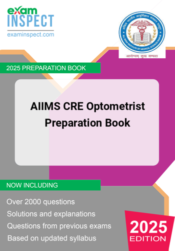 Buy AIIMS CRE Optometrist Preparation Book 2025 Edition - Examinspect