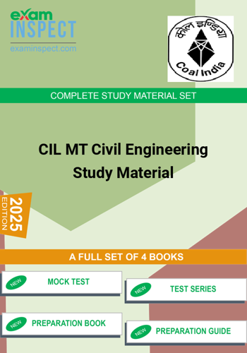 Buy CIL MT Civil Engineering Study Material 2025 Edition - Examinspect