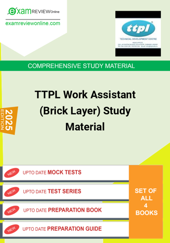 Buy TTPL Work Assistant Brick Layer Study Material 2025 Edition ...