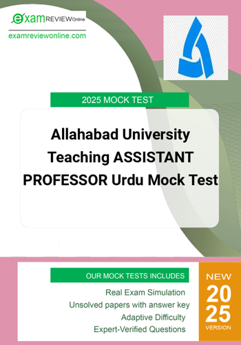 Buy Allahabad University Teaching ASSISTANT PROFESSOR Urdu Mock Test ...
