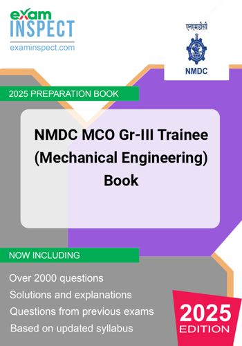 Buy NMDC MCO Gr-III Trainee (Mechanical Engineering) Book 2025 Edition - JET Exam Publication