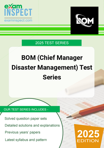 Buy BOM (Chief Manager Disaster Management) Test Series 2025 Edition ...