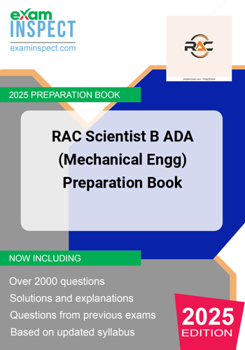 Buy RAC Scientist B ADA Mechanical Engg Preparation Book 2025 Edition ...