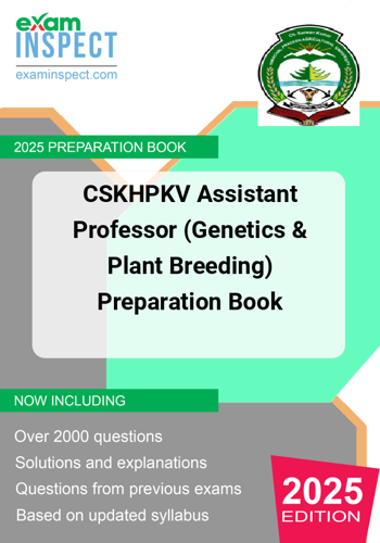 CSKHPKV Assistant Professor (Genetics & Plant Breeding) Preparation ...